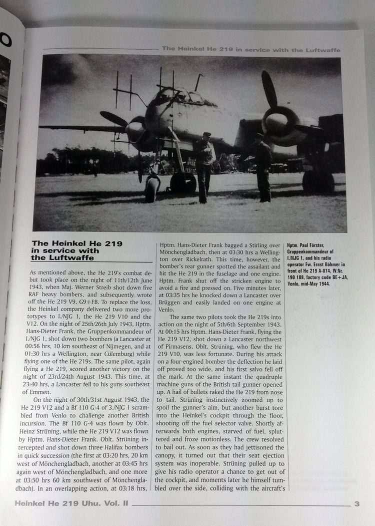 Heinkel He219 "Uhu" Kagero Monograph 3D Edition #50 - Tools, Books & Misc. - Large Scale Modeller